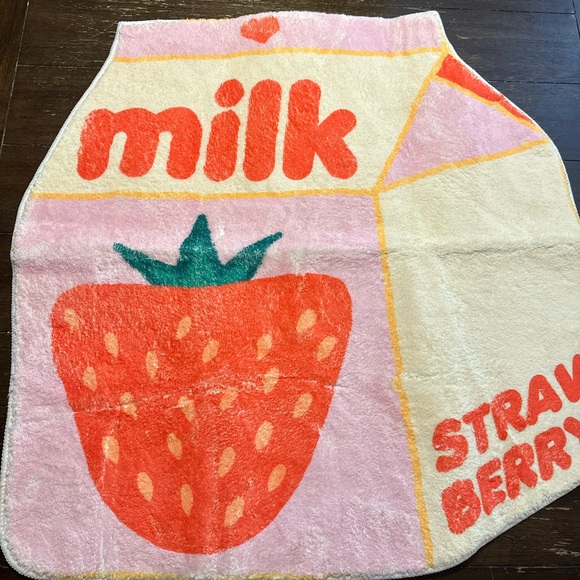 Snack break | Bath | Snack Break Strawberry Milk Rug | Poshmark